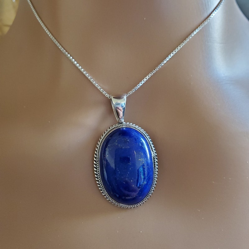 Blue Stone Pendant - Etsy