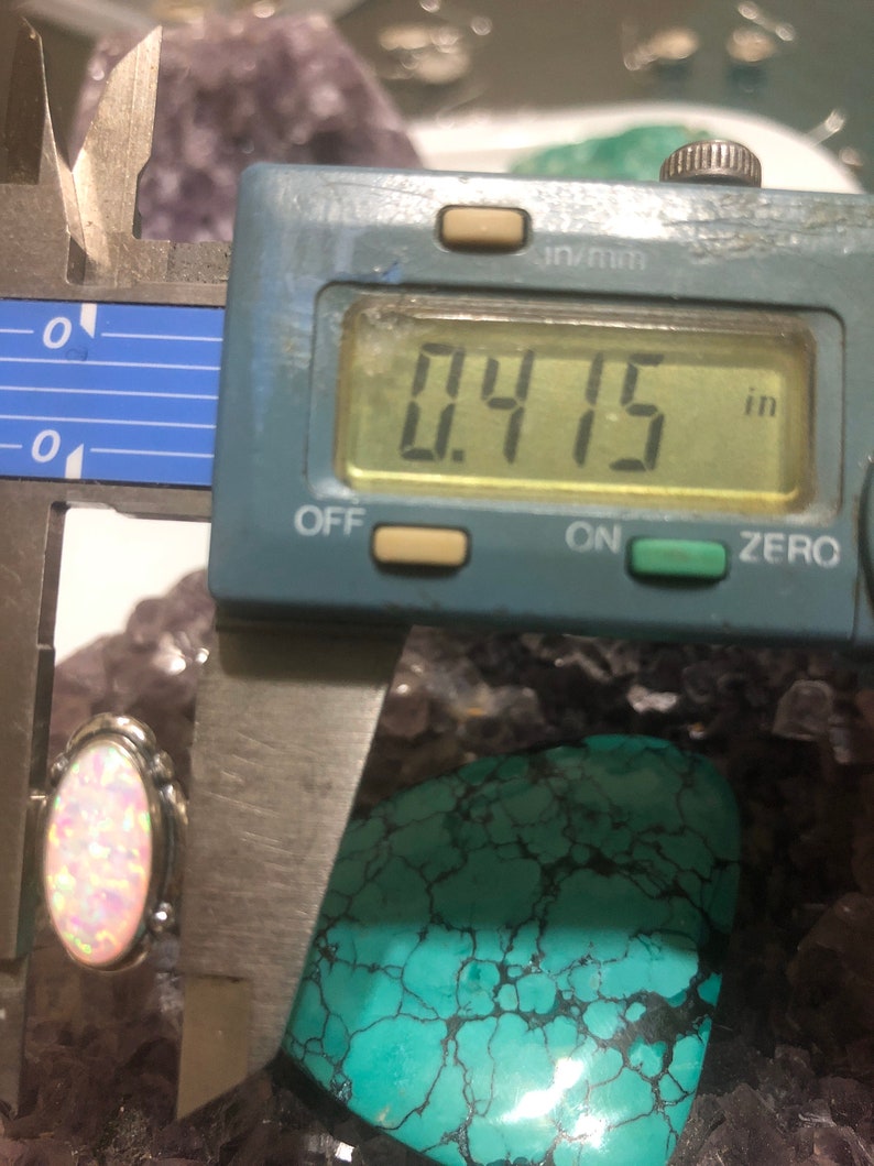 Long Oval White Fire Opal Ring/ Sterling Silver/genuine | Etsy