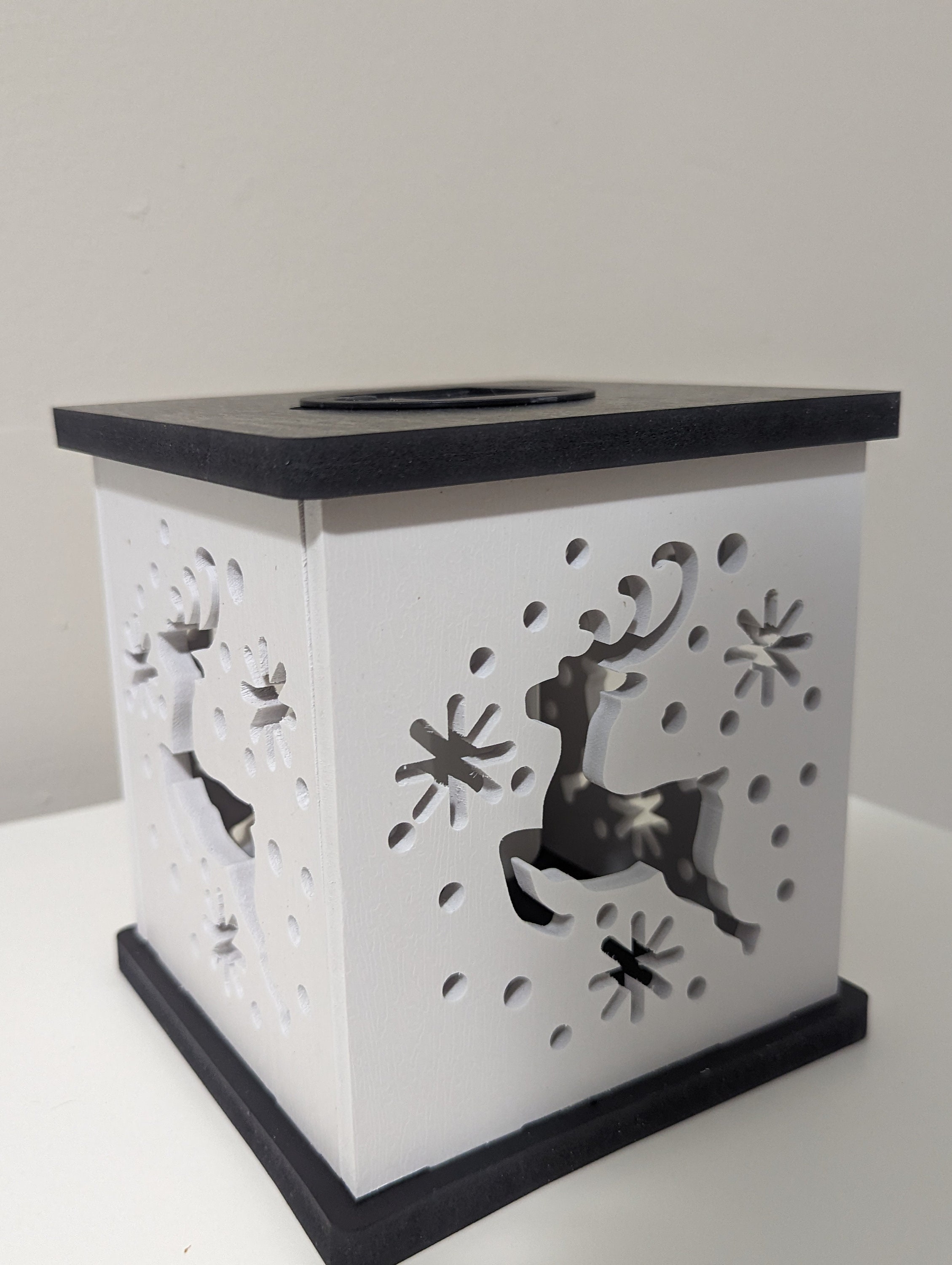 Christmas Themed Solar Light Box /christmas Decor/solar Candle/indoor ...