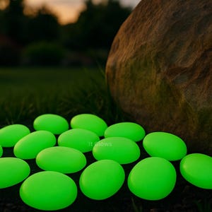 Glow in the Dark Pebbles - 1 Inch Marble/ Garden Decor / Landscape ...