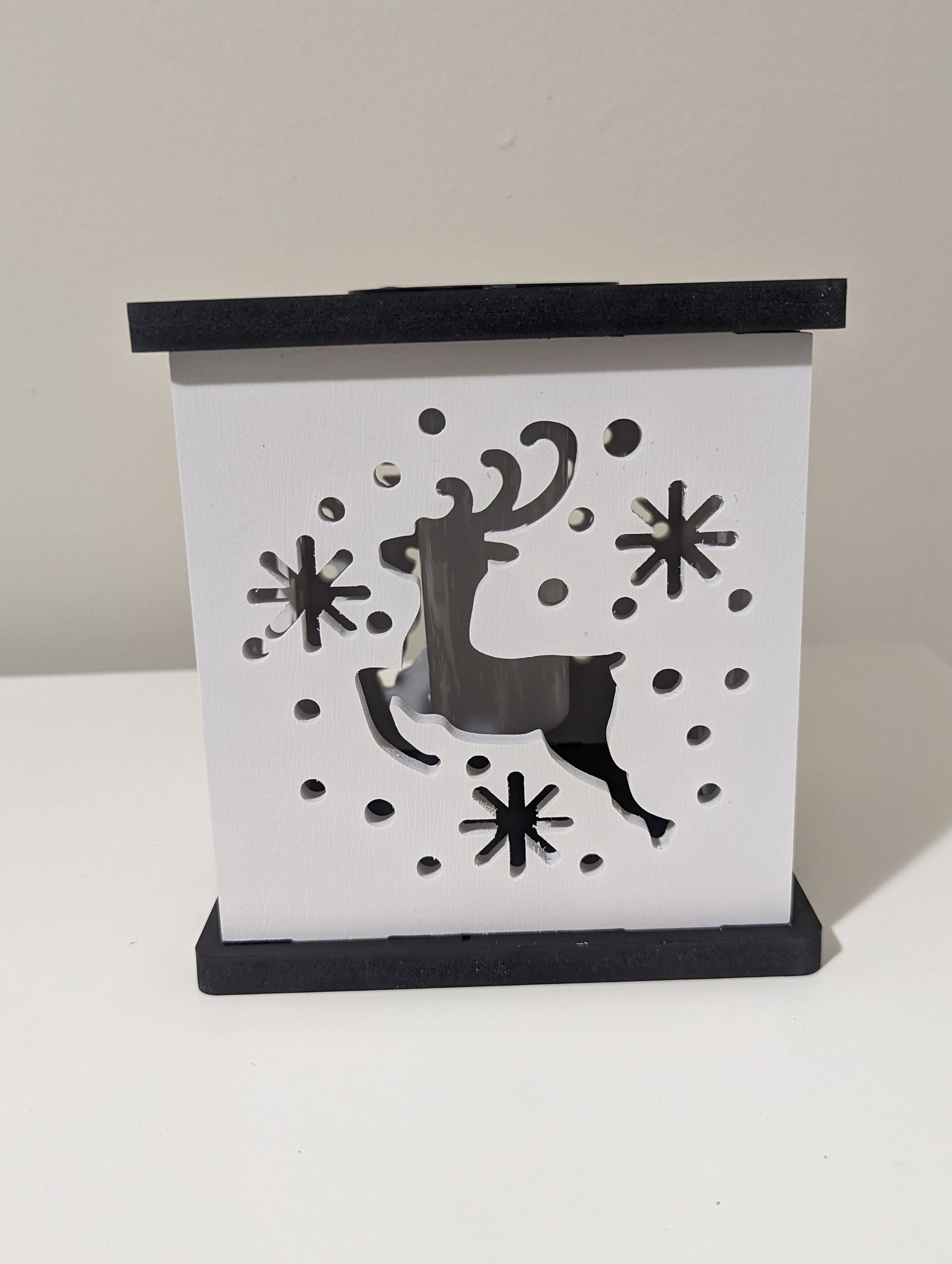 Christmas Themed Solar Light Box /christmas Decor/solar Candle/indoor ...