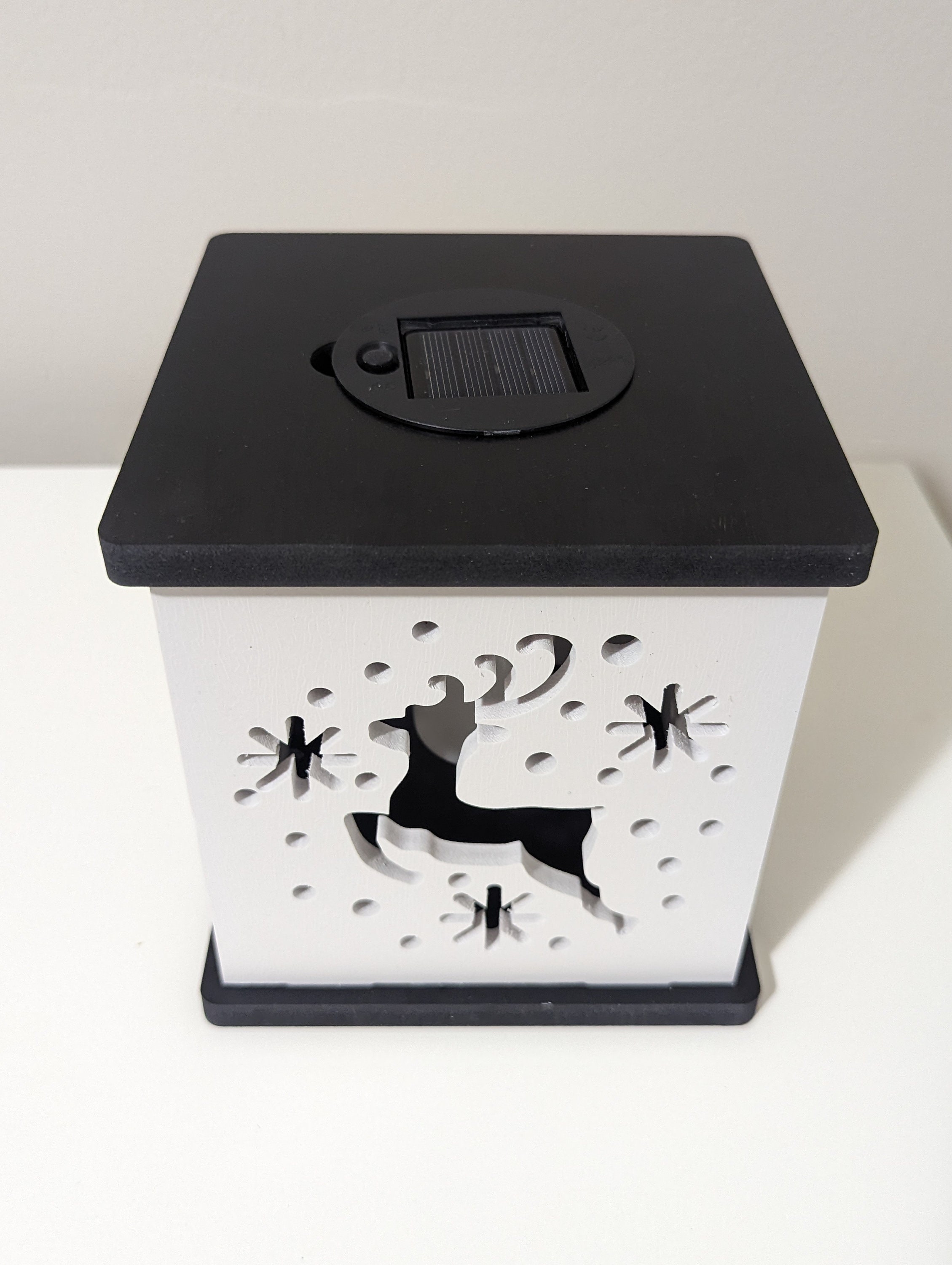 Christmas Themed Solar Light Box /christmas Decor/solar Candle/indoor ...