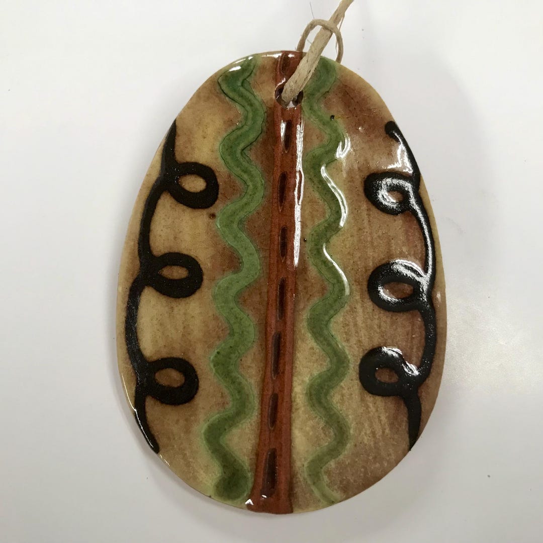 Smith Redware Handcrafted Easter Egg, Folk Art, 18th Century, American ...