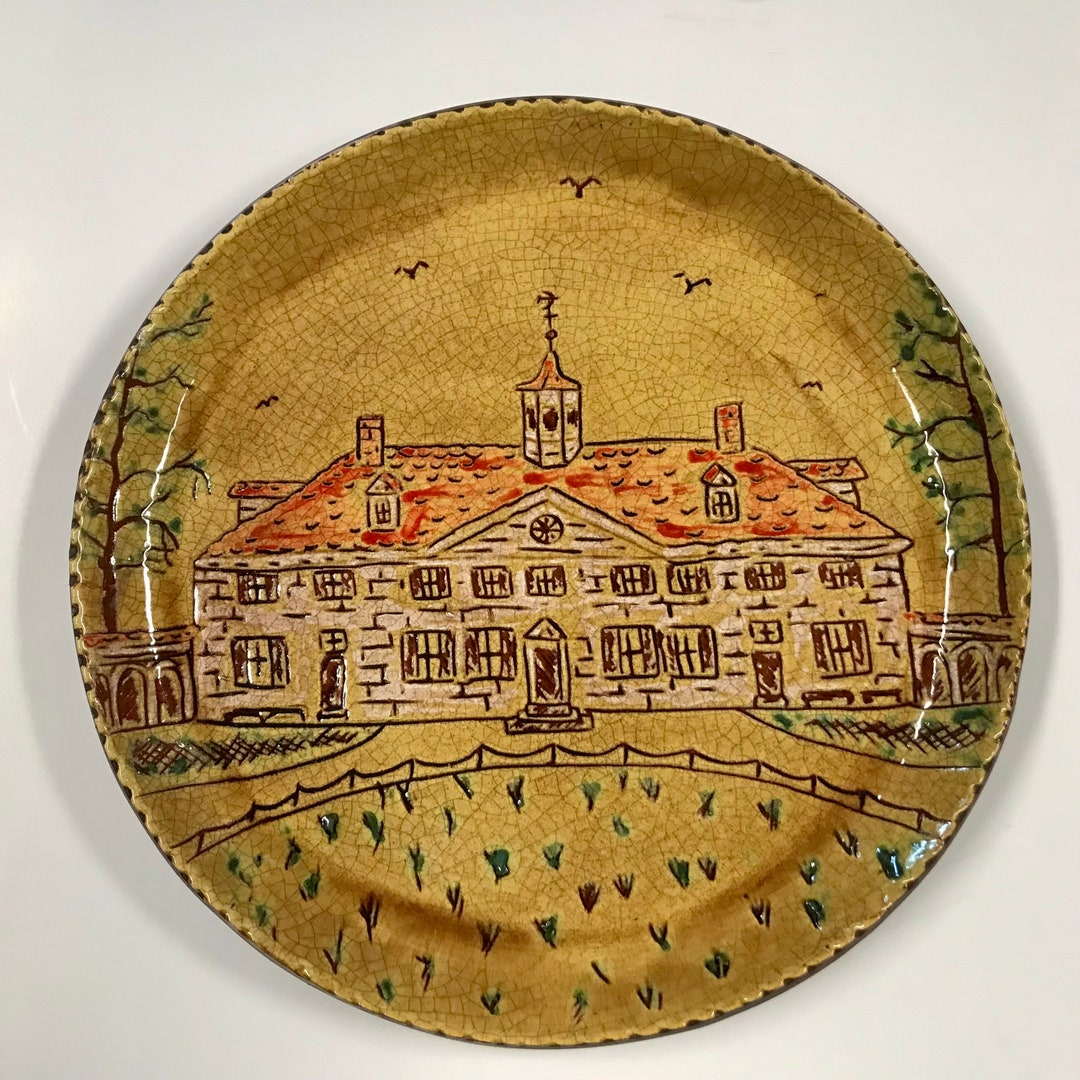 Smith Redware Handcrafted Slab Plate Folk Art, Patriotic, American Made ...