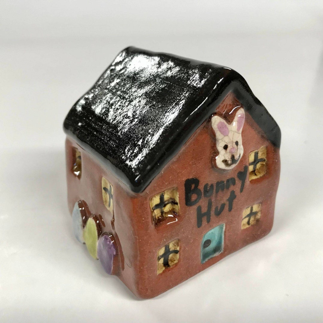 Smith Redware - House Sculpture, Prim, Folk Art, Made in USA, Crackle ...