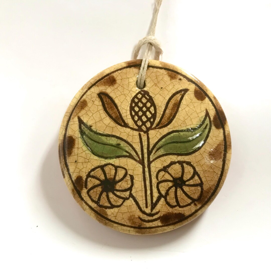 Smith Redware - Handcrafted Ornament - Folk Art, Made in USA, Sgraffito ...