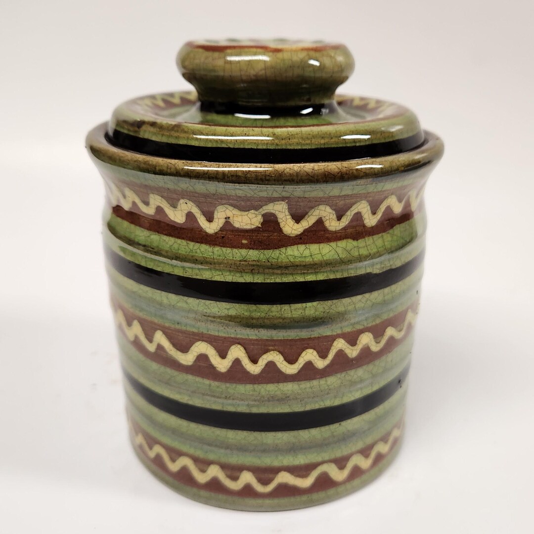 Smith Redware - Handcrafted Slip Vase, Primitives, Folk, Made in USA ...