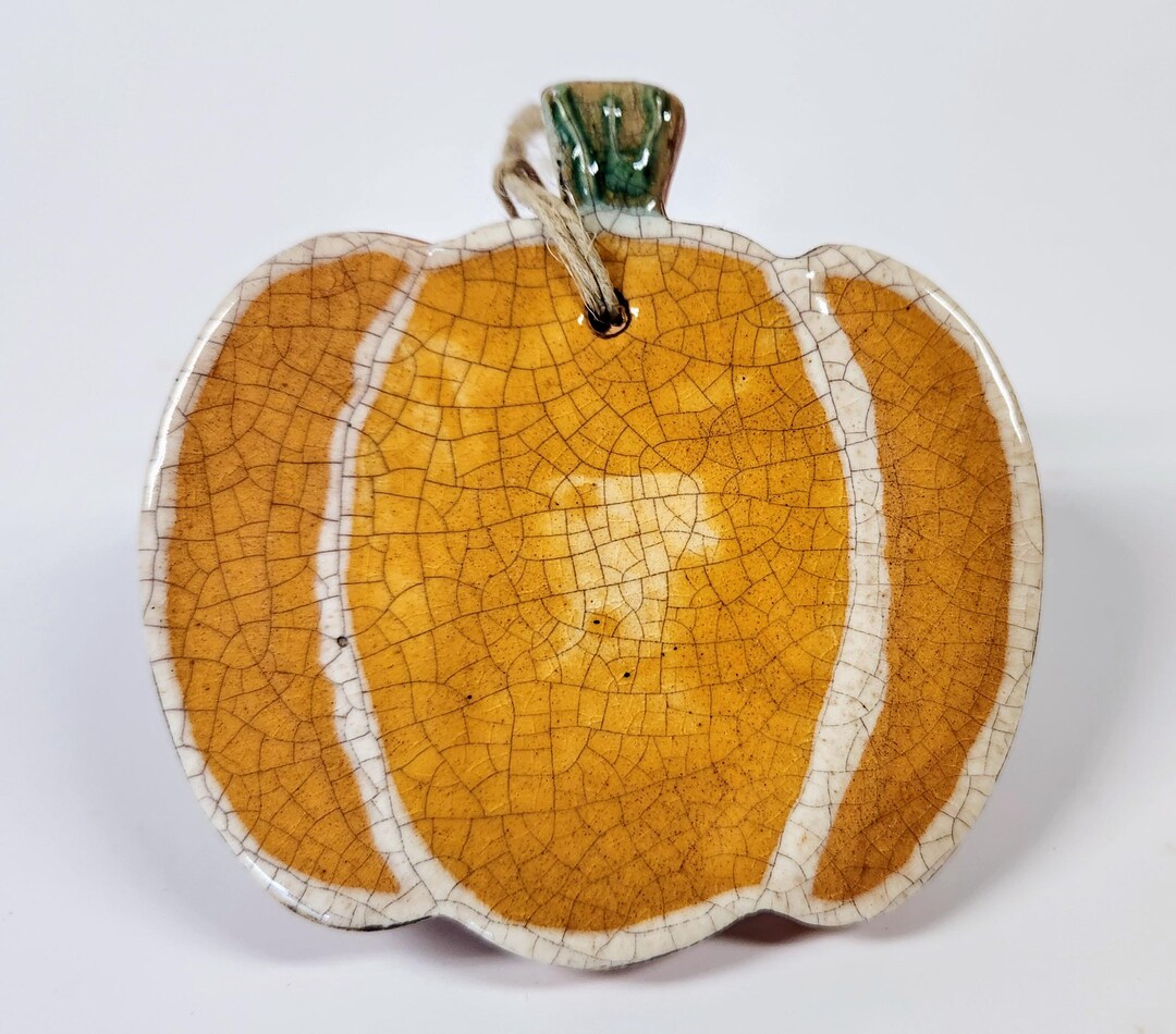 Smith Redware Primitive, Pumpkin Ornament, Fall & Halloween, Decor ...