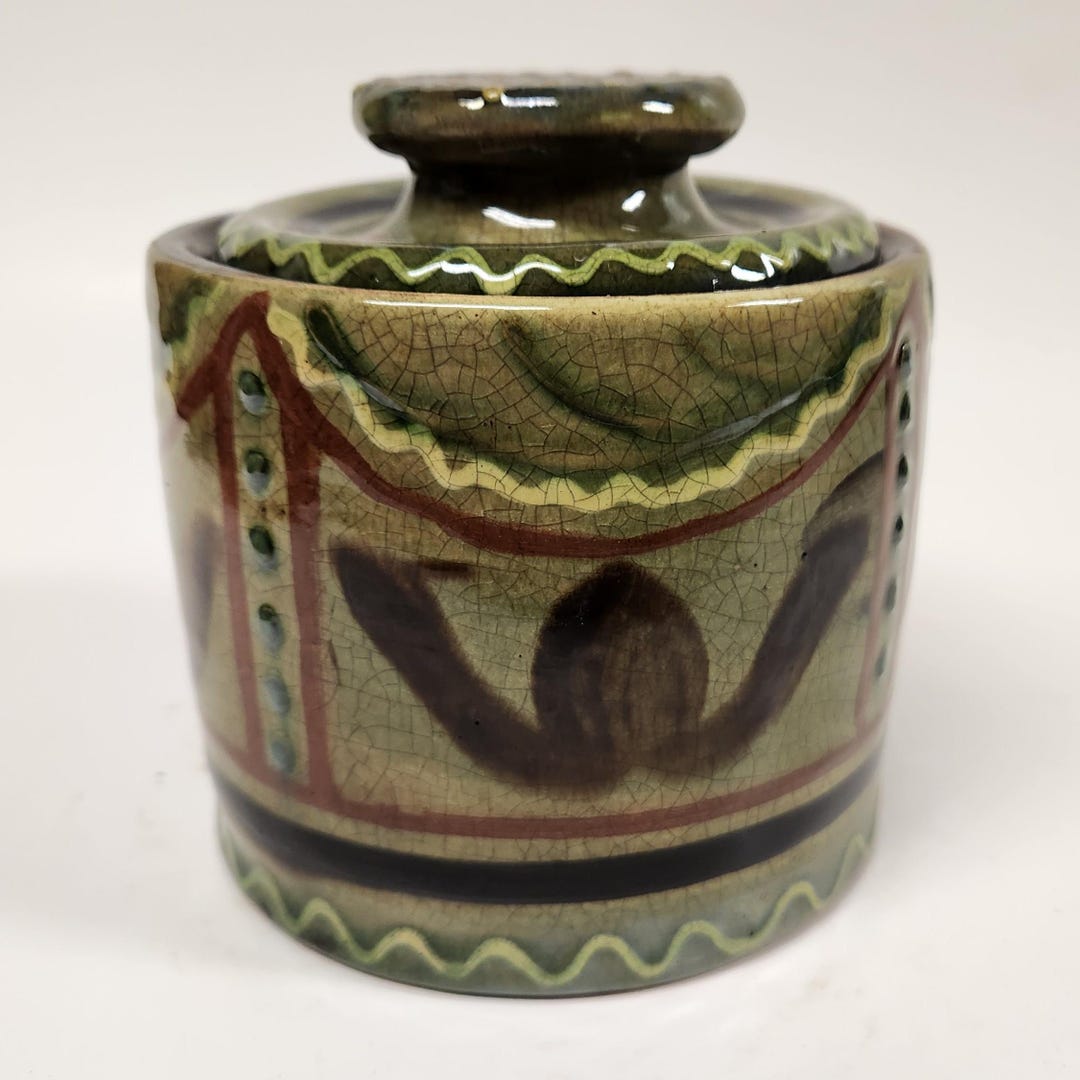 Smith Redware - Handcrafted Slip Vase, Primitives, Folk, Made in USA ...