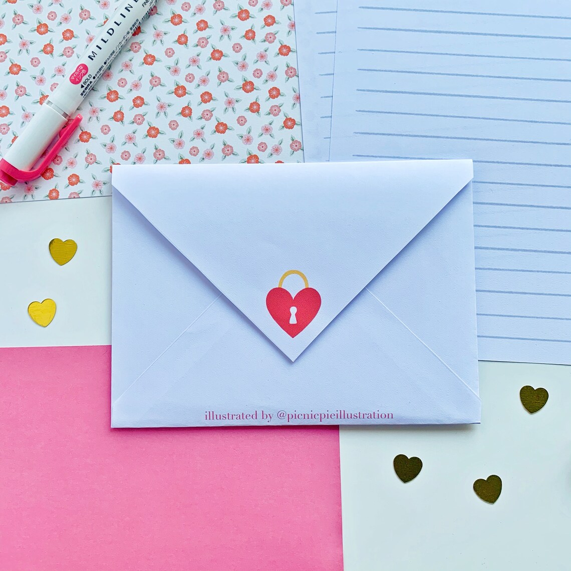 Printable Valentine's Day Letter Writing Set February - Etsy