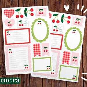 Printable Cherry Letter Writing Kit - Penpal Paper & Envelope Set Happy ...