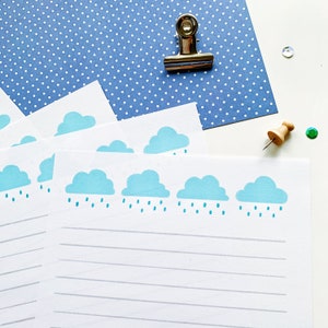Printable Cloud Sky Letter Writing Set - Penpal Paper & Envelope ...