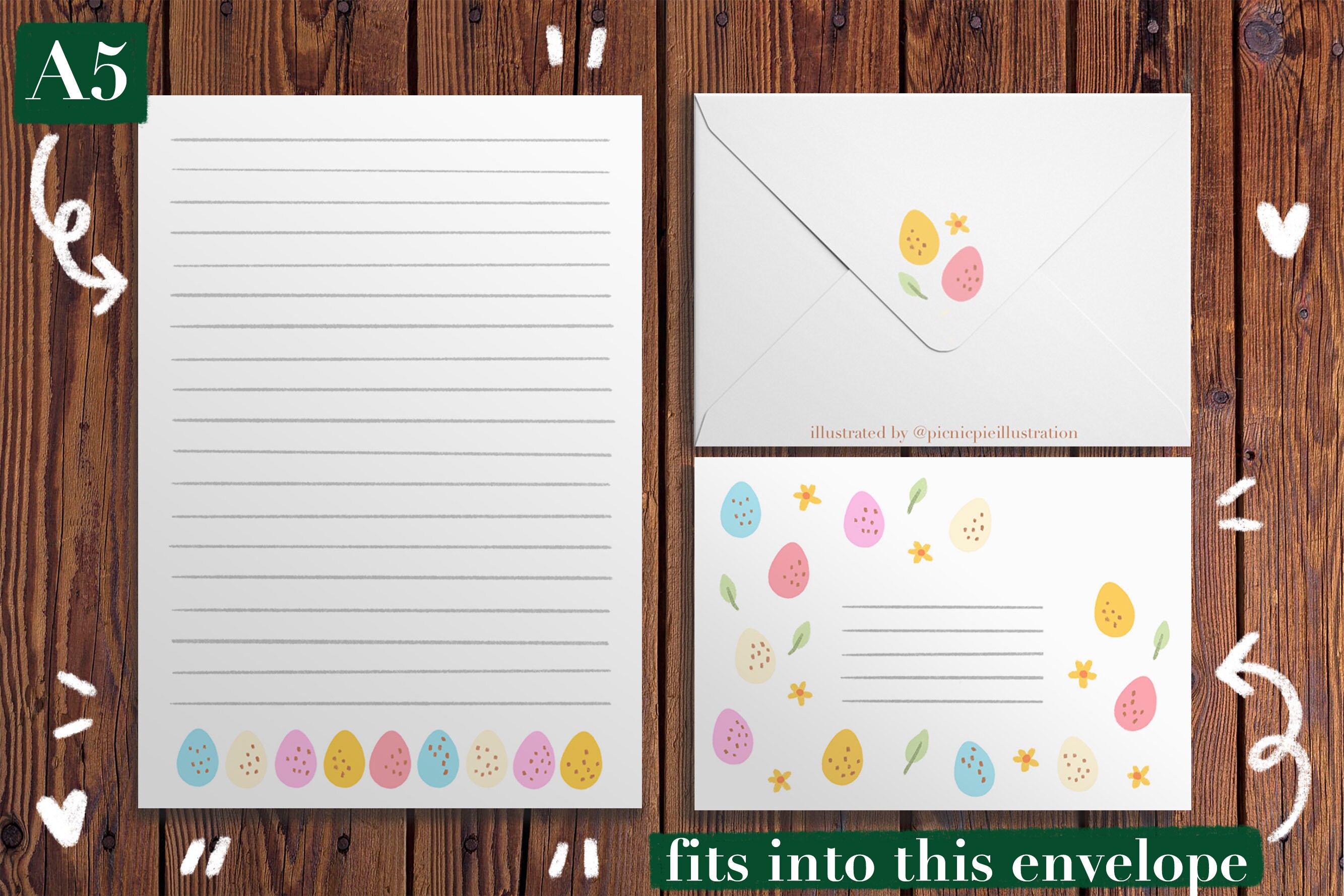 Printable Mini Egg Easter Letter Writing Set Spring Pastel - Etsy