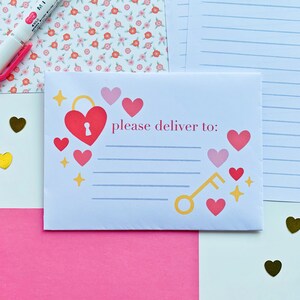 Printable Valentine's Day Letter Writing Set February Penpal Paper ...