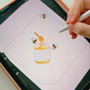 Printable Cute Bee Letter Writing Set - Penpal Paper & Envelope Kit ...