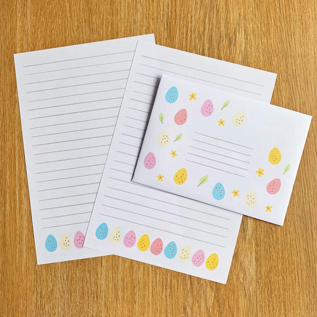 Printable Mini Egg Easter Letter Writing Set - Spring Pastel Penpal ...