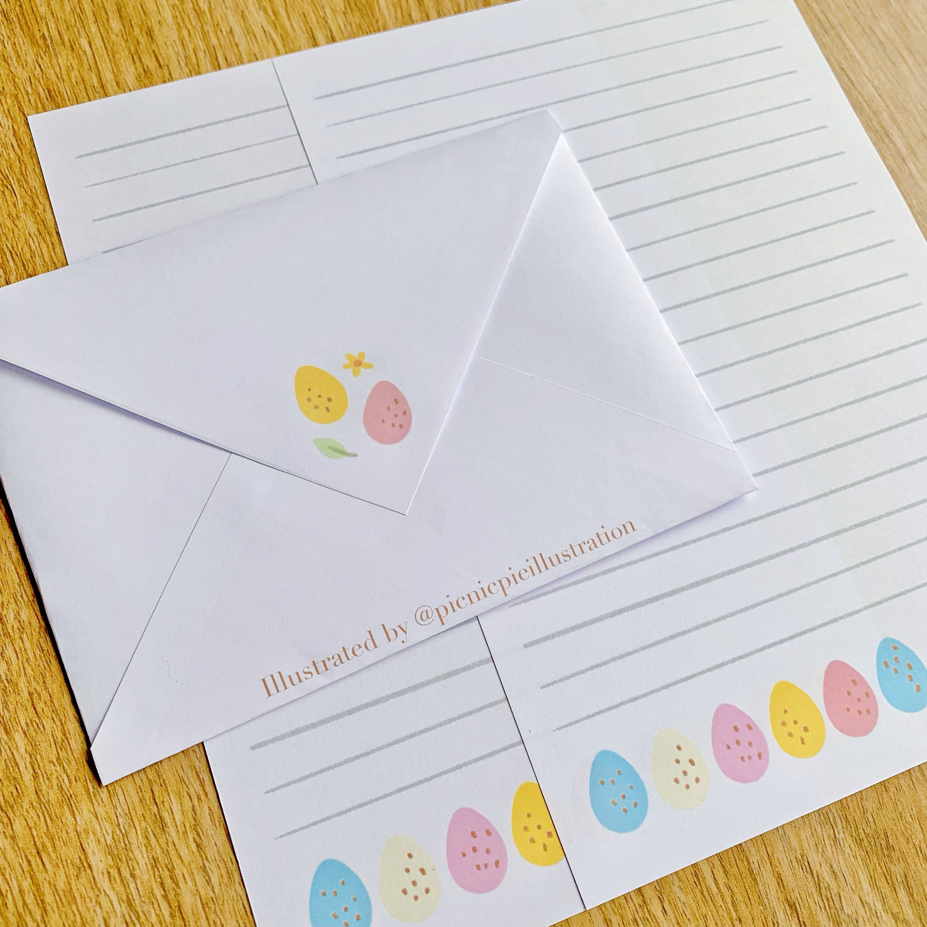 Printable Mini Egg Easter Letter Writing Set Spring Pastel Penpal Paper ...