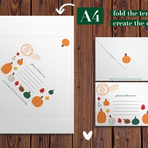 Printable Pumpkin Letter Writing Set - Autumn Fall Penpal Paper ...