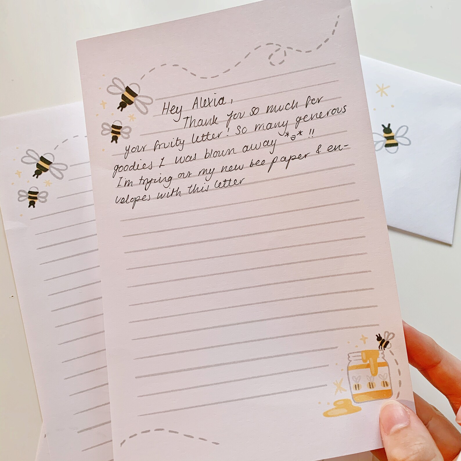 Printable Cute Bee Letter Writing Set Penpal Paper & - Etsy UK