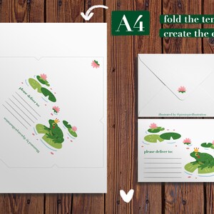 Printable Enchanted Frog Prince Lily Pad Penpal Set - Cute Letter ...