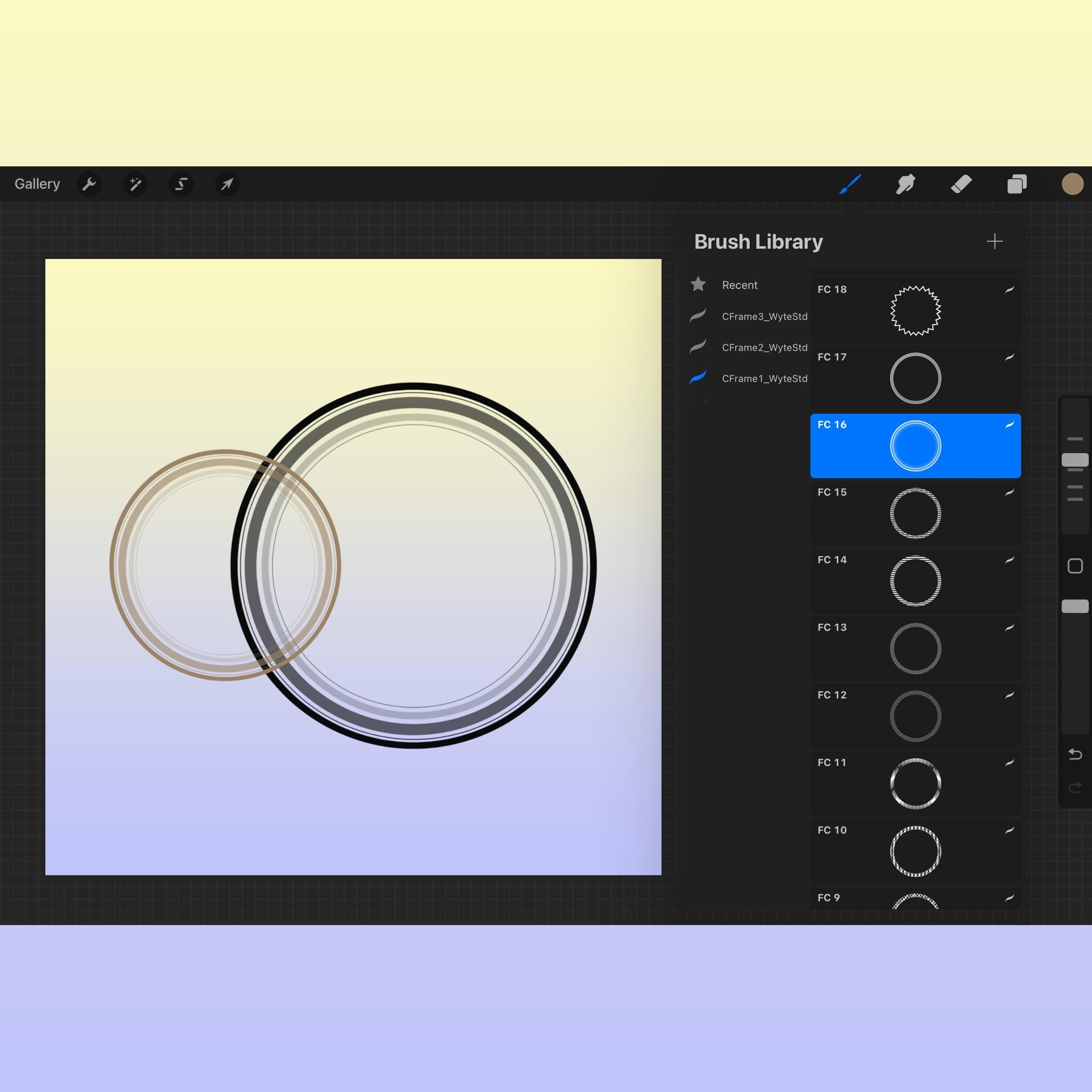 100 Round Circle Frame Procreate Brush Stamp Set L Unique Circle Frame ...