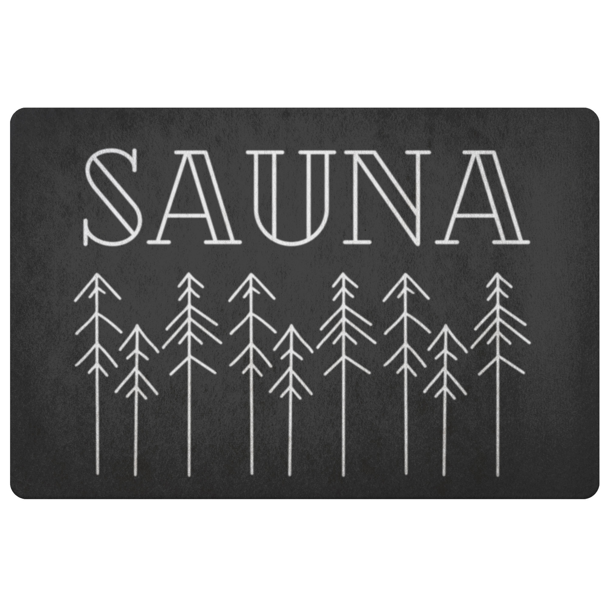 Sauna Doormat With Pine Trees / Sauna Decor / Sauna Forest Green ...