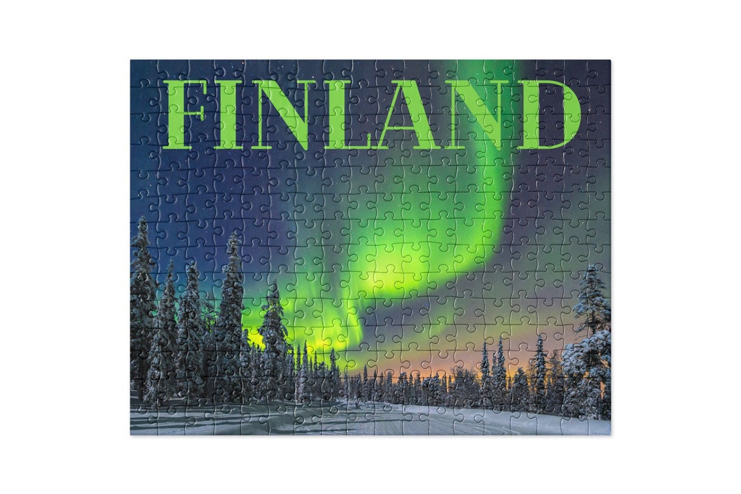 Finland Northern Lights Jigsaw Puzzle / Finnish Puzzle / SISU Gift ...