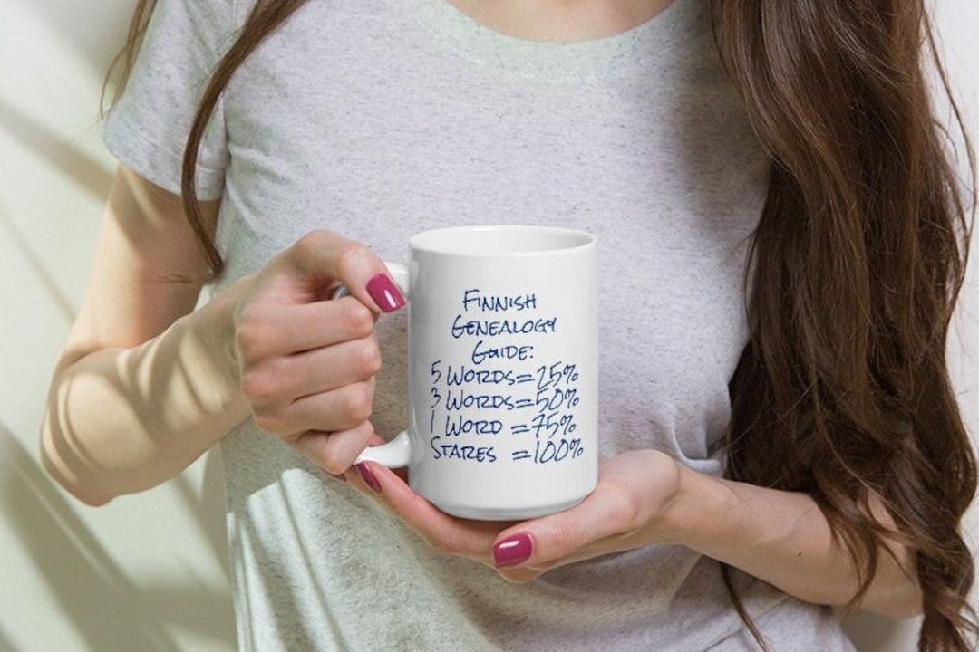 Finnish Genealogy Guide Coffee Mug / Fun Finnish Mug / Finland Coffee ...