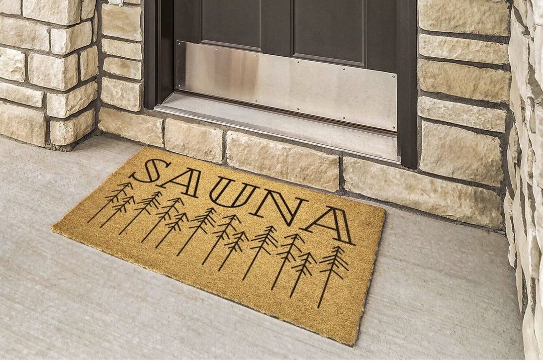 Sauna Pine Tree Outdoor Welcome Mat / Sauna Doormat / Sauna Accessories ...