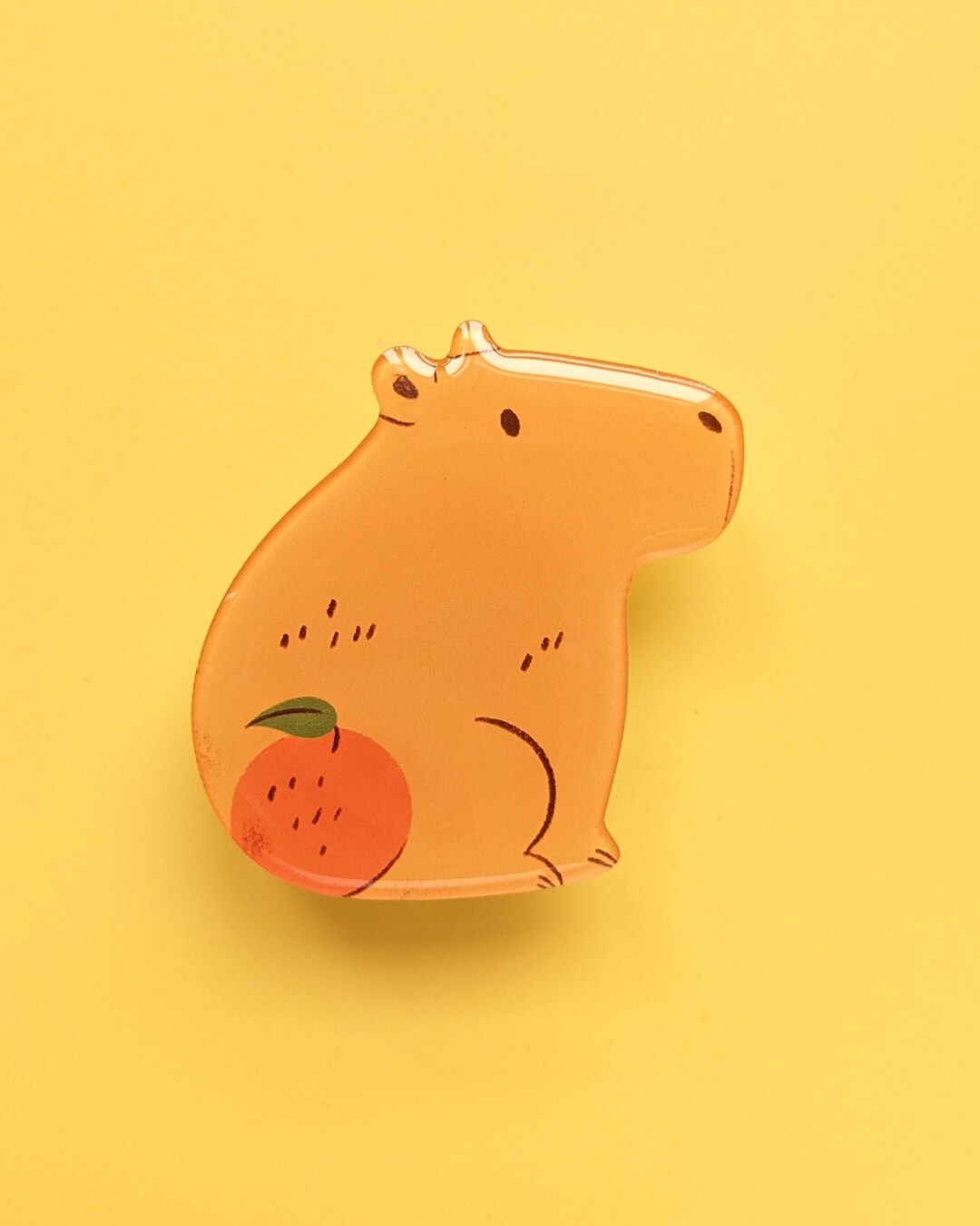 Cute Capybara With Orange , Phone Grip Holder, Phone Accessory, Stand ...