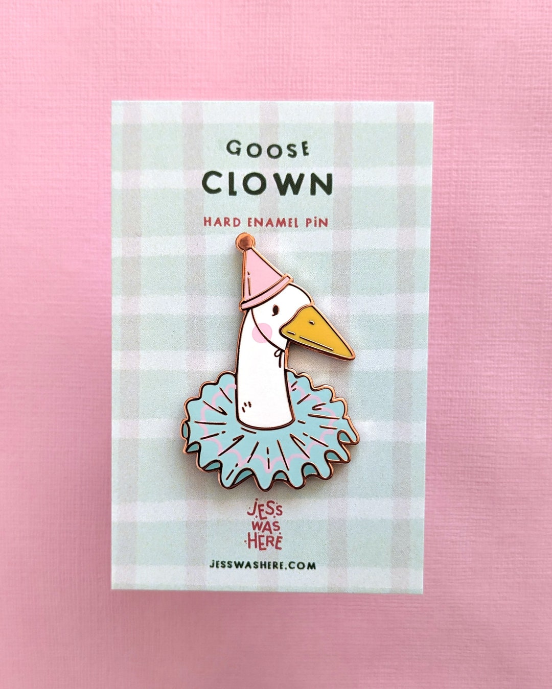 Goose Clown Hard Enamel Pin, Cute Goose Duck Lover Gift, Stocking ...