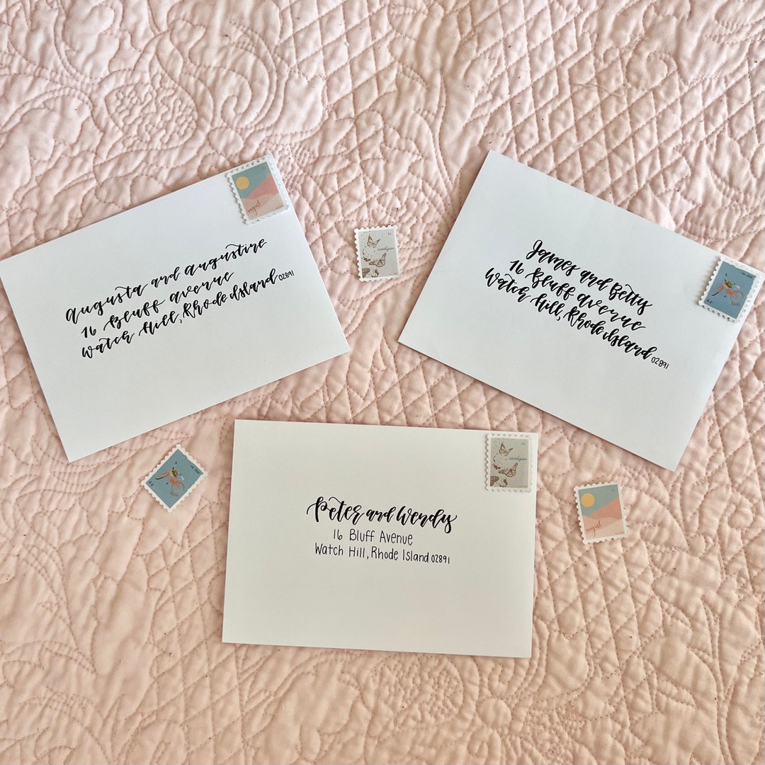 Handwritten Addressed Calligraphy Envelopes - Etsy