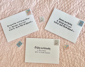 Envelope Calligraphy Hand Written Addressed Custom Envelopes - Etsy