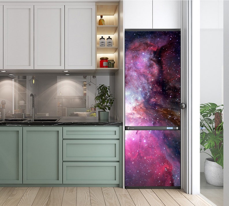 Fridge Decal Space Side by Side Fridge Wrap Vinyl Self - Etsy