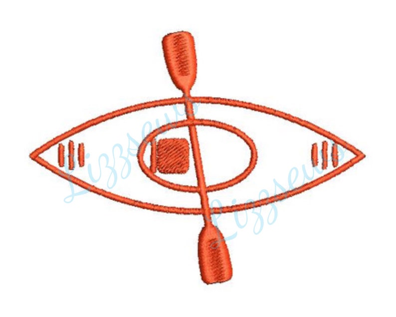 Kayak Embroidery Design - Etsy