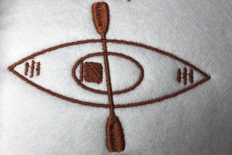 Kayak Embroidery Design - Etsy