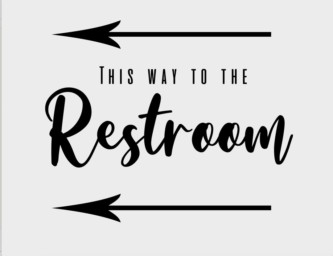 Restroom Sign - Etsy