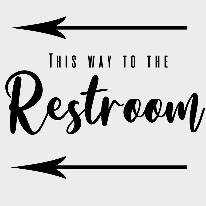 Restroom This Way Sign - Etsy