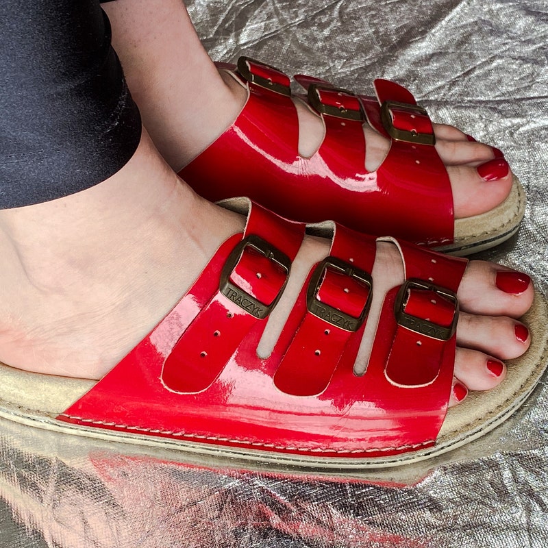 Red Sandals - Etsy