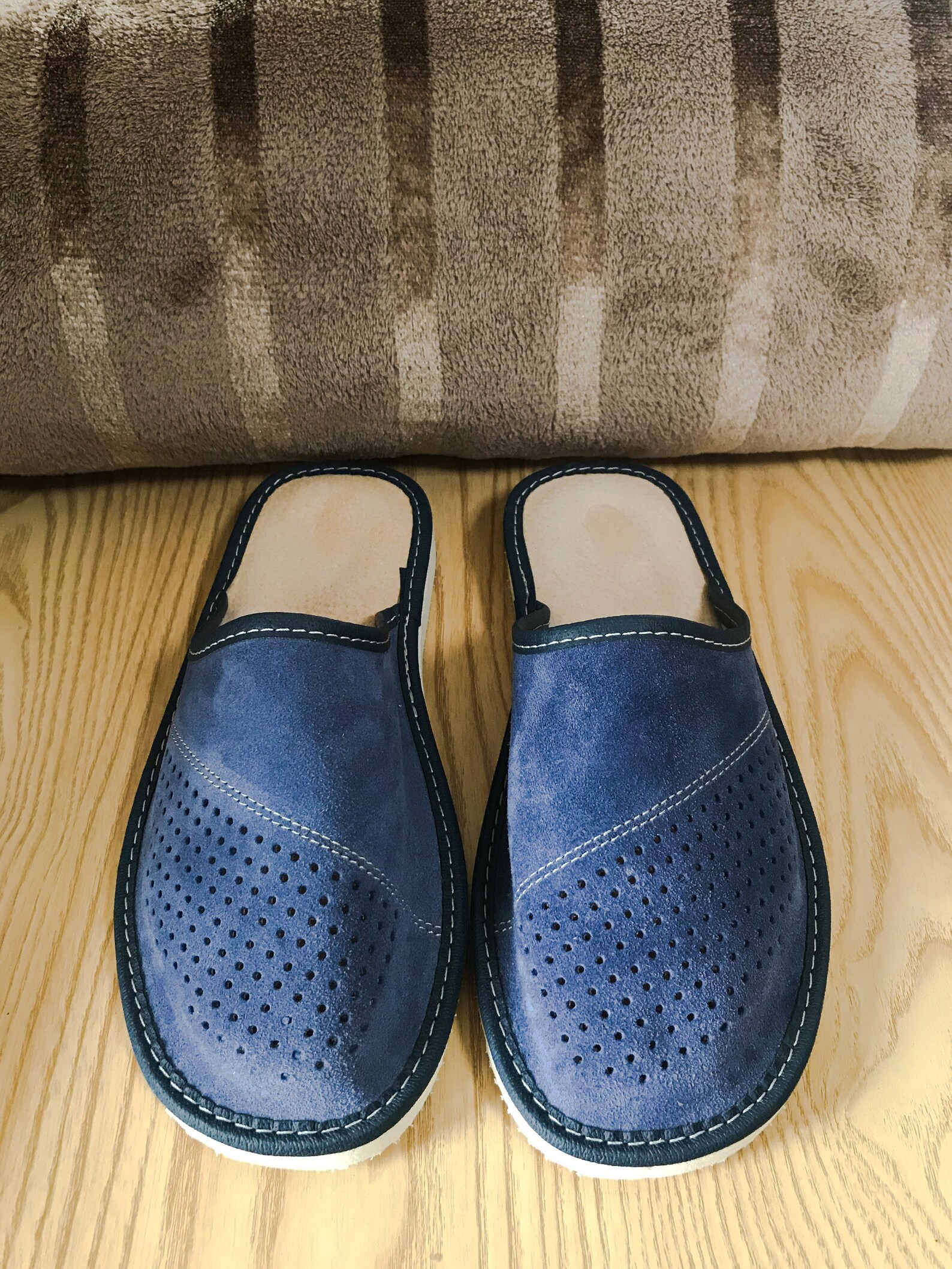 Handmade Men's Leather Slippers Shoes Sandals, Flip Flops, Black ...