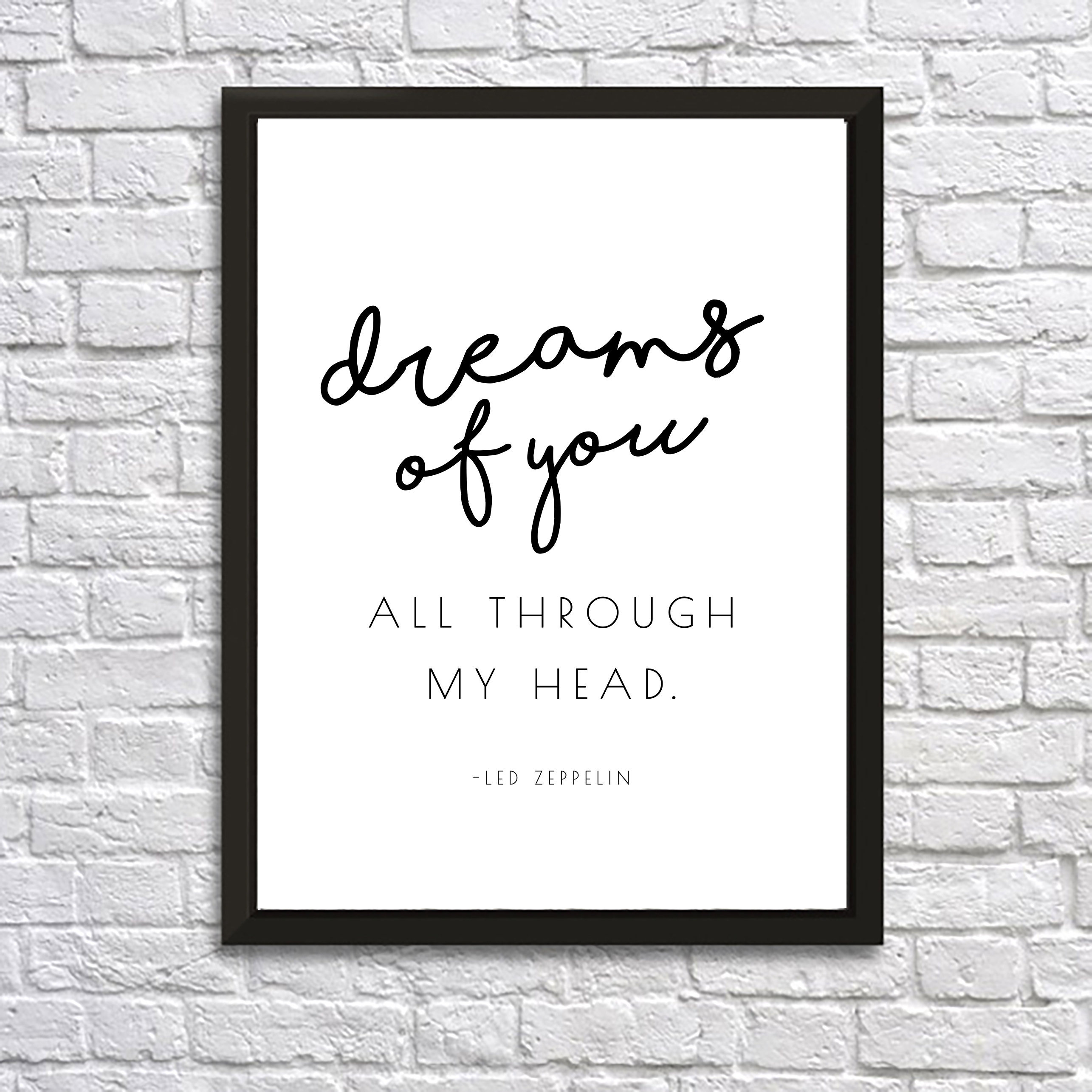Led Zeppelin "dreams of You All Through My Head" Poster, Download ...