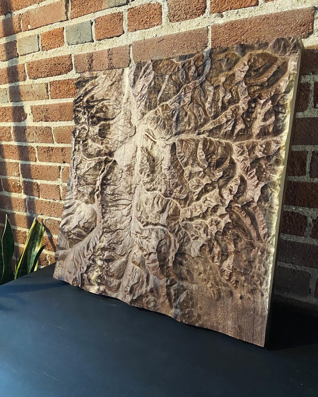 Wooden Topographic Maps - Etsy