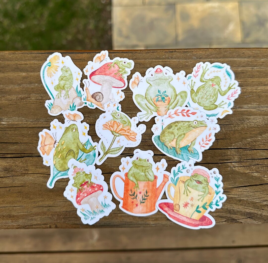 Coquette Frog Vinyl Sticker Series - Etsy