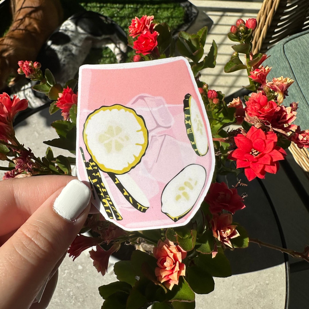 Cucumber Water Vinyl Sticker - Etsy