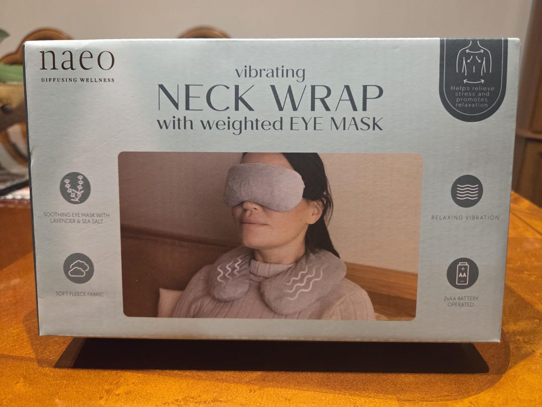 Envoltura vibratoria para cuello Naeo y máscara de ojos con peso, extra ...