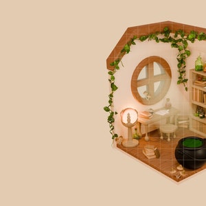 Witchy Wallpaper, Cozy Witch Room, Witchcraft, Magical Isometric Cube ...