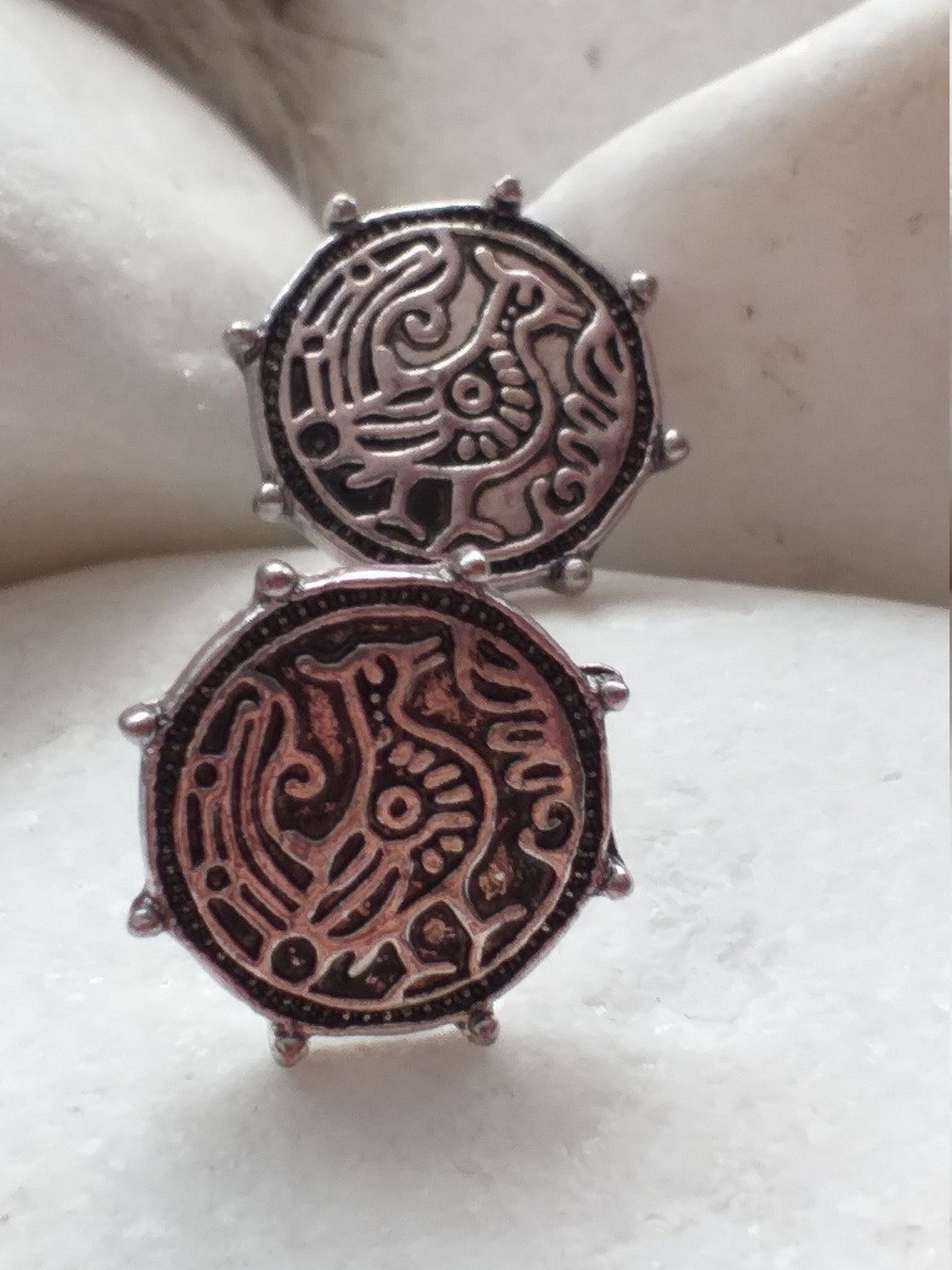 Phoenix Viking Earrings Viking Stud Small Earringsgothic - Etsy