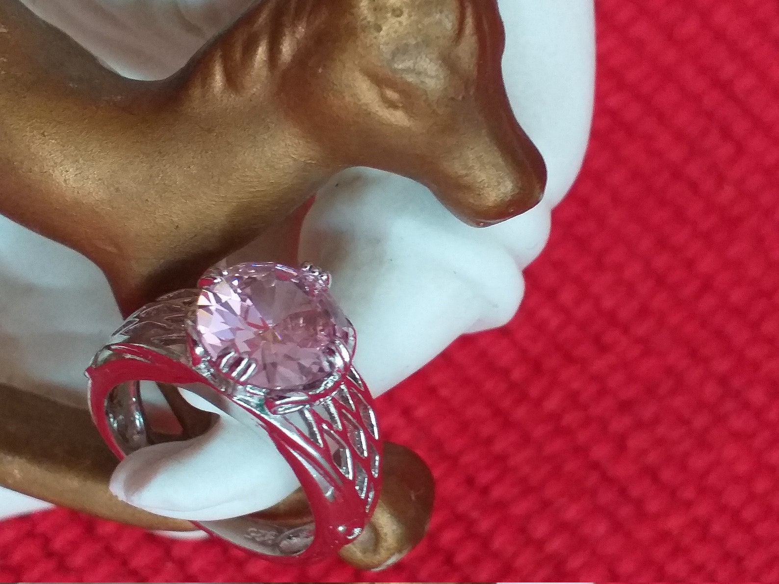 Little Princess Silver Ring-pink Gemstone Ring 925 Silver - Etsy