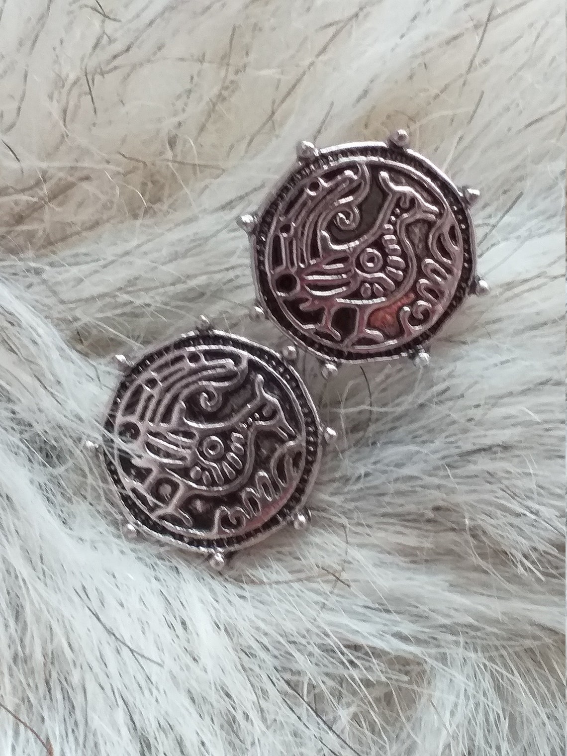 Phoenix Viking Earrings Viking Stud Small Earringsgothic - Etsy