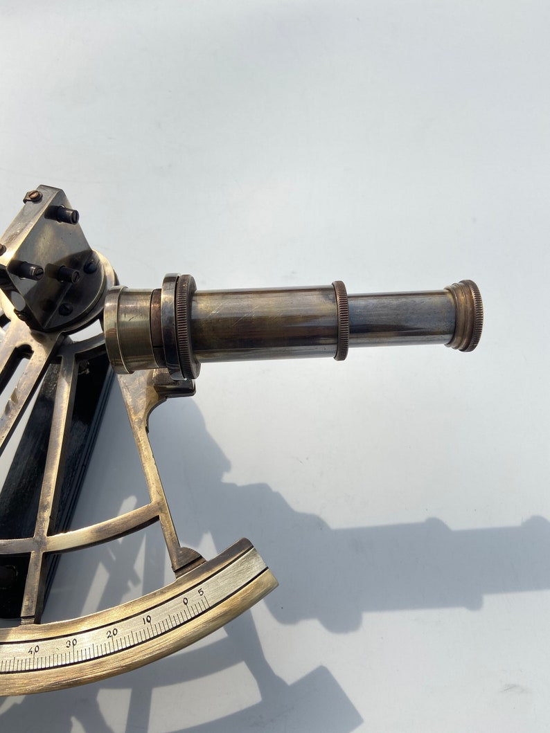 Nautical 8 Brass Working Sextant In Brown Antique Etsy